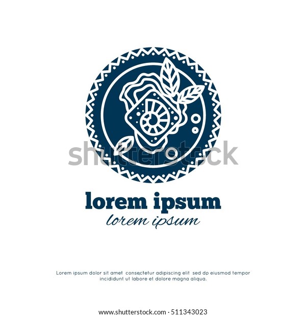 Plate Logo Design Monochrome Flat Silhouette Stock Vector (Royalty Free ...