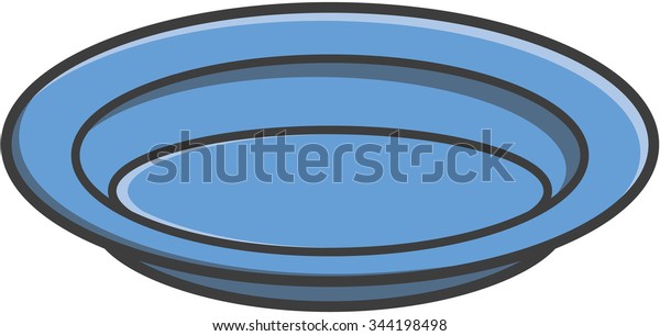 Plate Vector Cartoon Illustration: เวกเตอร์สต็อก (ปลอดค่าลิขสิทธิ์ ...