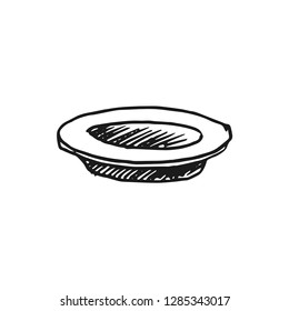 Plate Vector Doodle Sketch Isolated On Stock Vector (Royalty Free ...