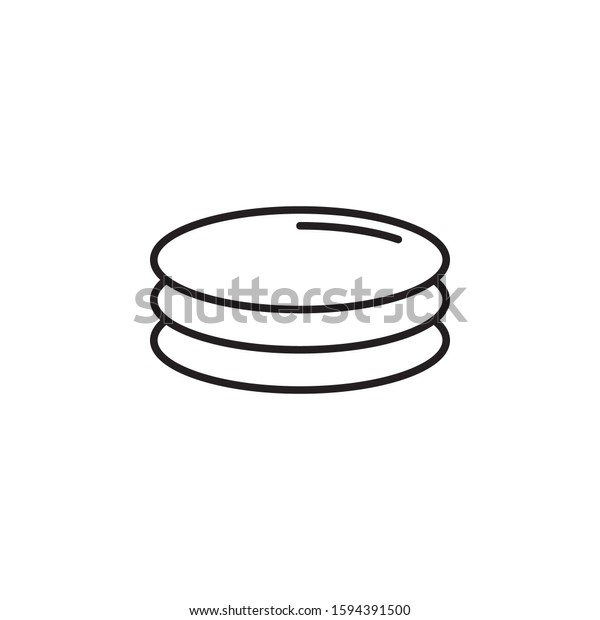 Plates Icon Outline Style Template Trendy: vector de stock (libre de ...