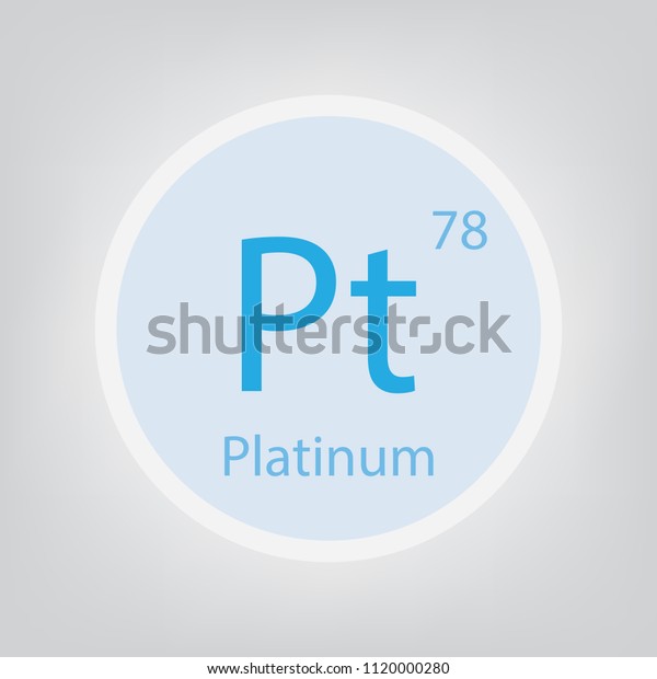 Platinum Pt Chemical Element Icon Vector Stock Vector (Royalty Free ...