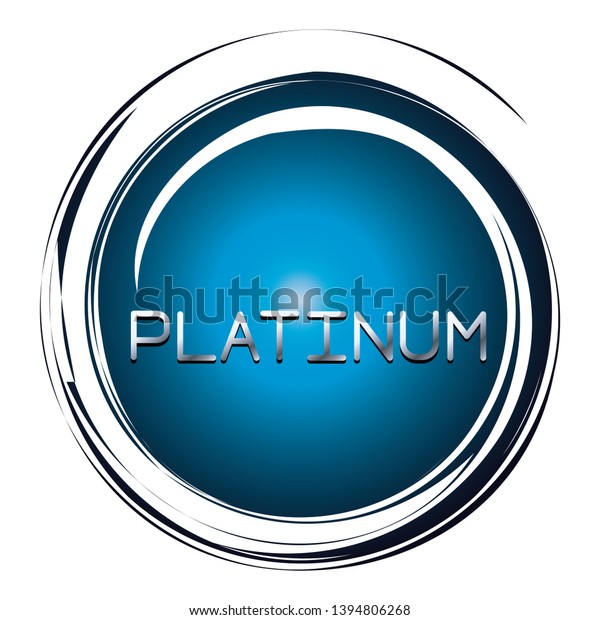 Platinum Word On Blue Button Stock Vector (Royalty Free) 1394806268 ...
