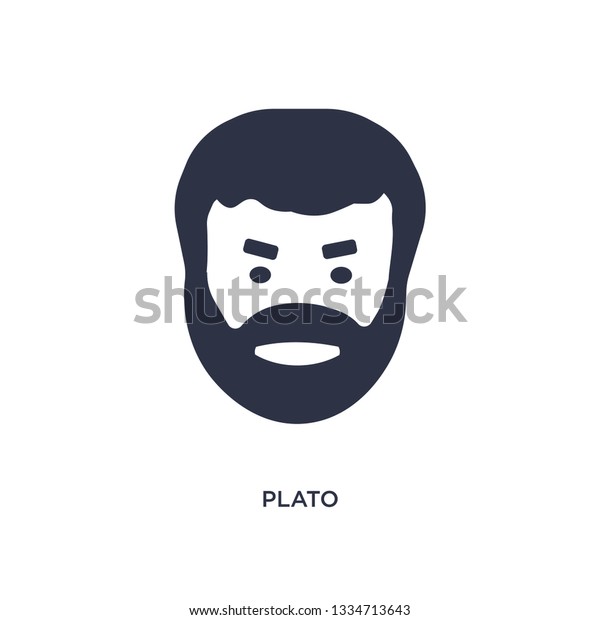 Plato Icon Simple Element Illustration Greece Stock Vector (Royalty ...
