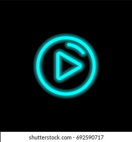 Play Button Blue Glowing Neon Ui Stock Vector (Royalty Free) 692590717 ...