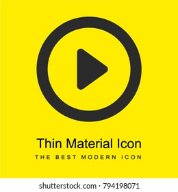 Play Button Bright Yellow Material Minimal Stock Vector (Royalty Free ...