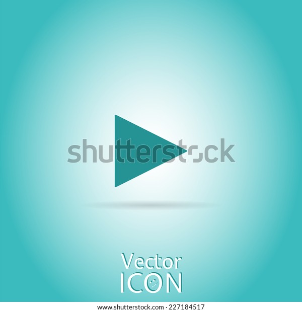 Play Button Flat Style Made Vector Stock Vector (Royalty Free ...