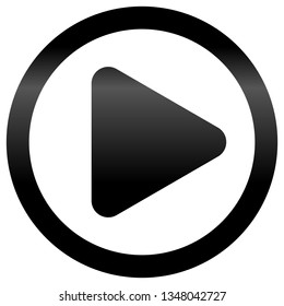Play Button Icon Black Classic Gradient Stock Vector (Royalty Free ...
