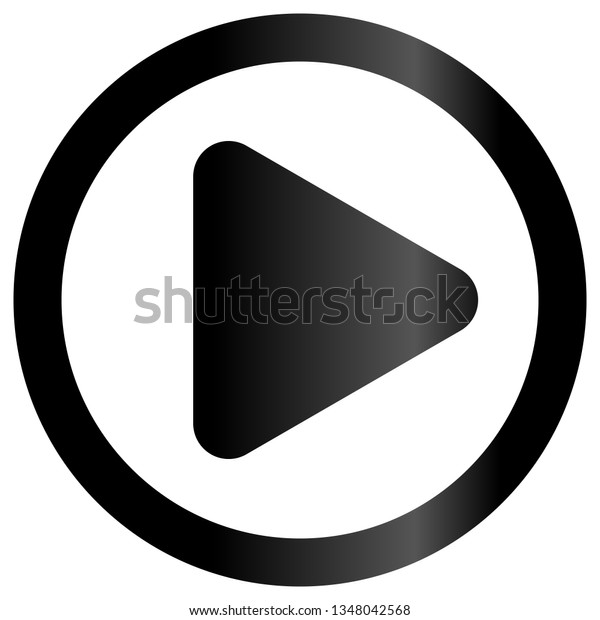 Play Button Icon Black Classic Gradient Stock Vector (Royalty Free ...