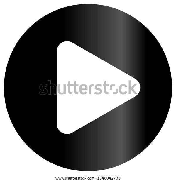 Play Button Icon Black Classic Gradient Stock Vector (Royalty Free ...