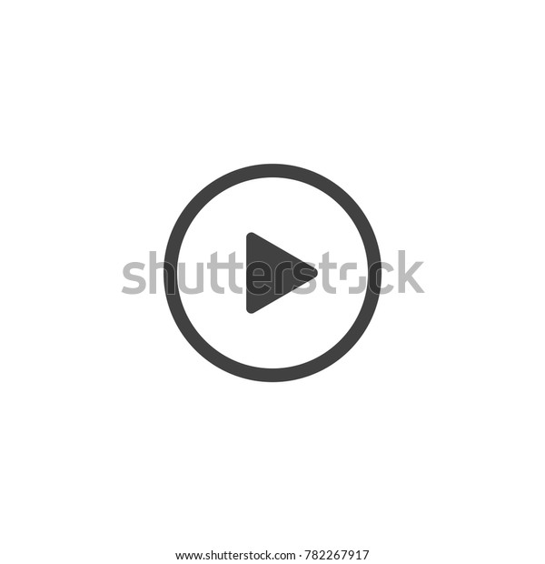 Play Button Icon Circle Business Audio Stock Vector (Royalty Free ...