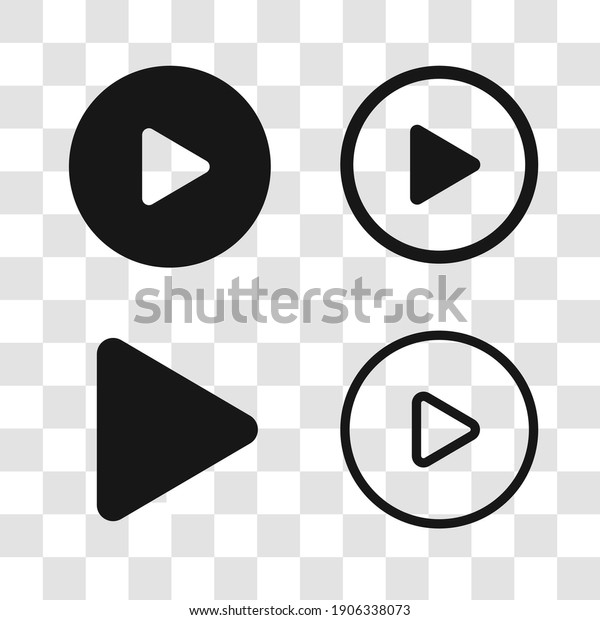 Play Button Icon Circle Vector Set Stock Vector (Royalty Free ...