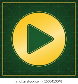 Play Button Icon Hand Sign Golden Stock Vector (Royalty Free ...