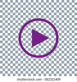 Vektor Stok Play Button Icon On Transparent Background (Tanpa Royalti ...