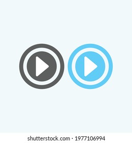 Play Button Icon Trendy Flat Style Stock Vector (Royalty Free ...