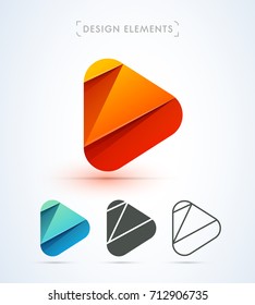 Play Button Icons Logo Collection Music Stock Vector (Royalty Free ...