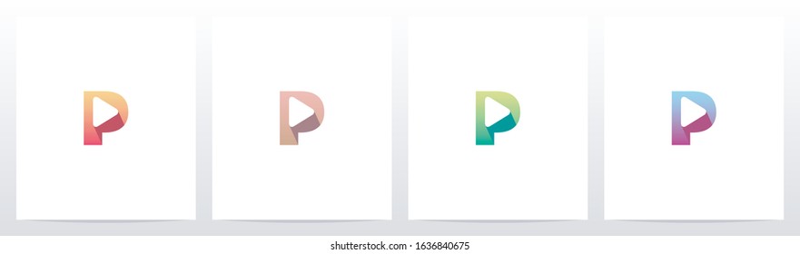 Play Button On Letter Logo Design: เวกเตอร์สต็อก (ปลอดค่าลิขสิทธิ์ ...