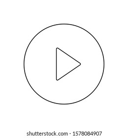 Play Button Outline Icon Symbol Logo Stock Vector (Royalty Free ...