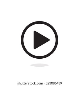Play Button Outline Icon Vector Stock Vector (Royalty Free) 523086439 ...