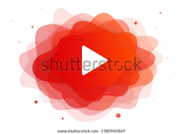 Play Button Red Color Abstract Liquid Stock Vector (Royalty Free ...