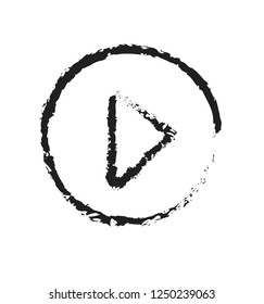 Play Button Sketch Icon Hand Drawn Stock Vector (Royalty Free ...