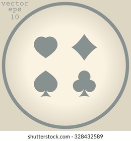 Play Cards Signs Vectoricon Stock Vector (Royalty Free) 328432589 ...