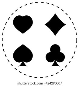 Play Cards Signs Vectoricon: vector de stock (libre de regalías ...
