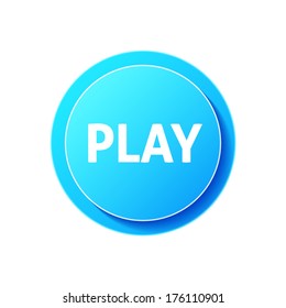 Play Circular Icon On White Background Stock Vector (Royalty Free ...