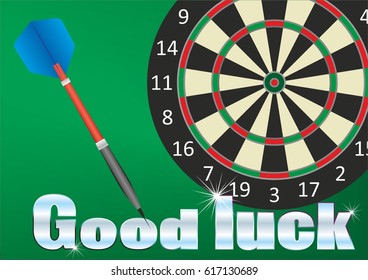 Play Darts Vector Illustration Good Luck Stock Vector (Royalty Free ...
