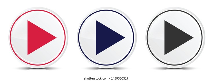 Play Icon Crystal Flat Round Button Stock Vector (Royalty Free ...