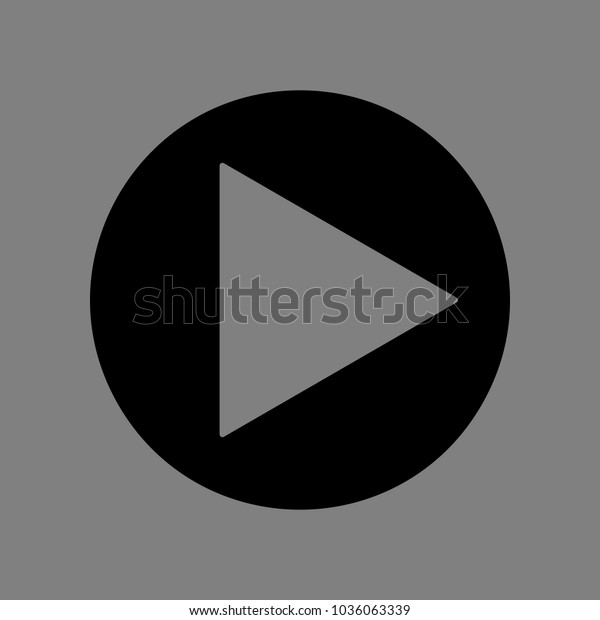 Play Icon Rounded Corners Vector Black: vector de stock (libre de ...