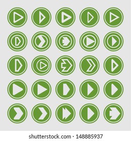Set Play Icons Stock Vector (Royalty Free) 148885646