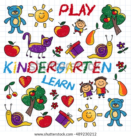 Play Learn Grow Together Vector Image Stock Vector (Royalty Free ...