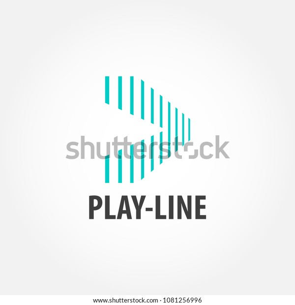 Play Line Logo Design Stock Vector (Royalty Free) 1081256996 | Shutterstock