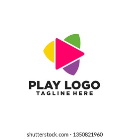 Play Logo Design Stock Vector (Royalty Free) 1350821960 | Shutterstock
