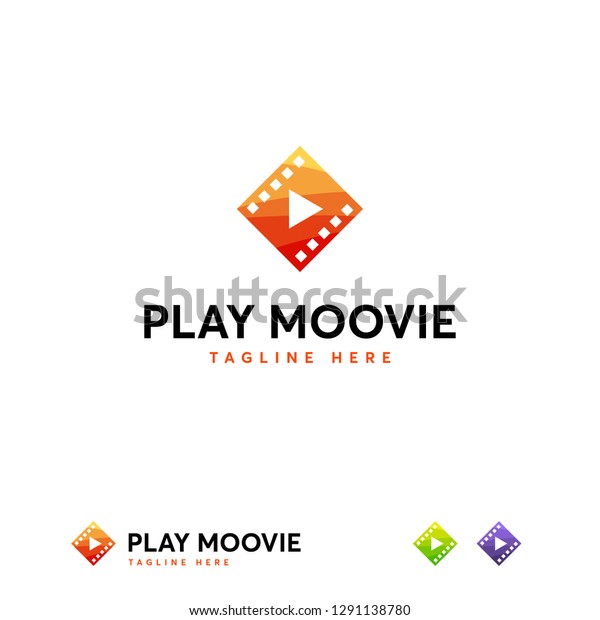 Play Movie Logo Designs Vector Video Stock Vector (Royalty Free ...