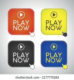 Play Now Button Clip Icon Stock Vector (Royalty Free) 2177770283 ...