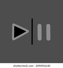 Play Pause Sign On Grey Background Stock Vector (Royalty Free ...