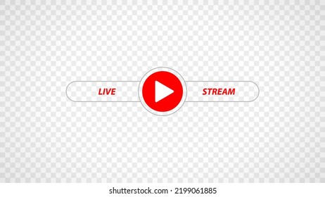 Play Sign On Live Stream Template Stock Vector (Royalty Free ...