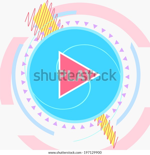 Play Symbol Flat Vector Modern Design Stock Vector (Royalty Free ...
