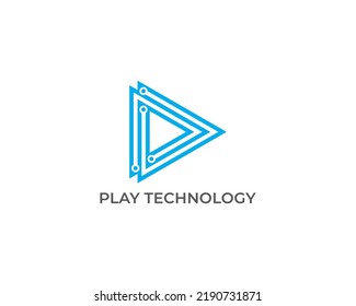 Play Tech Logo Concept Icon Sign Stock Vector (Royalty Free) 2190731871 ...