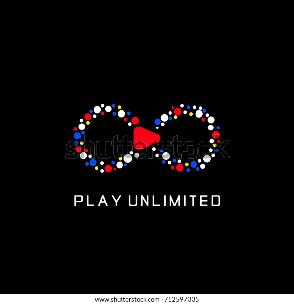 Play Unlimited Infinity Logo Template Stock Vector (Royalty Free) 752597335