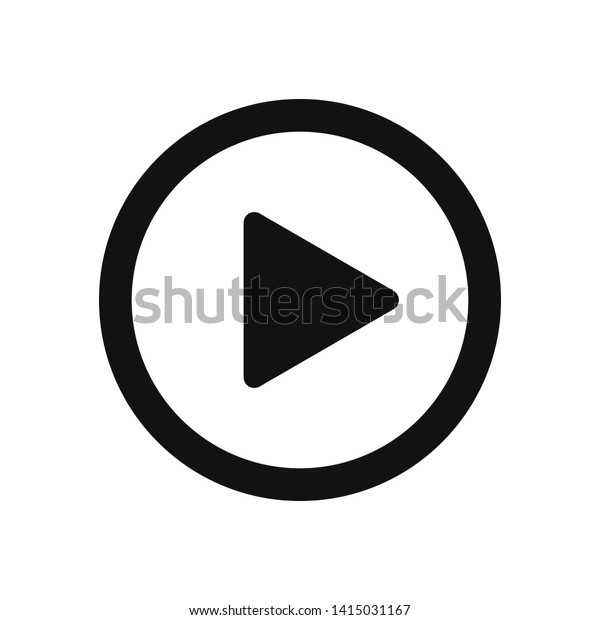 Play Vector Icon Modern Design Style Stock Vector (Royalty Free) 1415031167