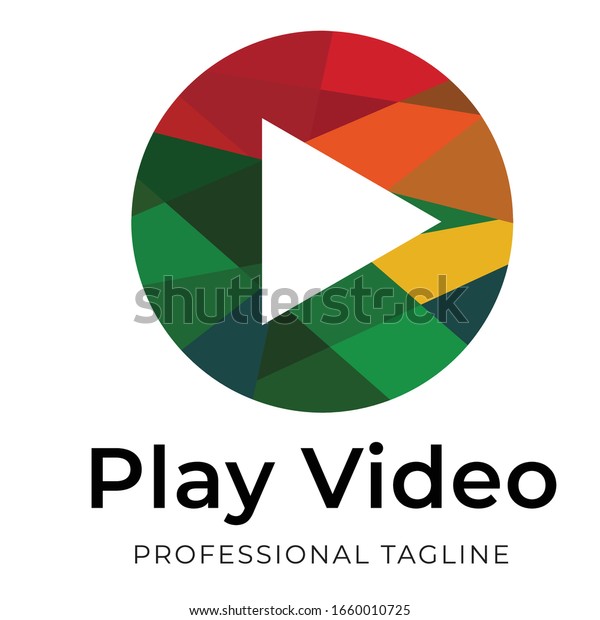 Play Video Clean Professional Logo Template Stock Vector (Royalty Free ...