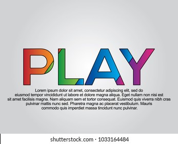 Play Word Creative Design Concept Modern Stock Vector (Royalty Free ...