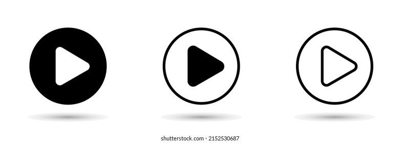 Playback Set Icon On White Isolated Stock Vector (Royalty Free ...