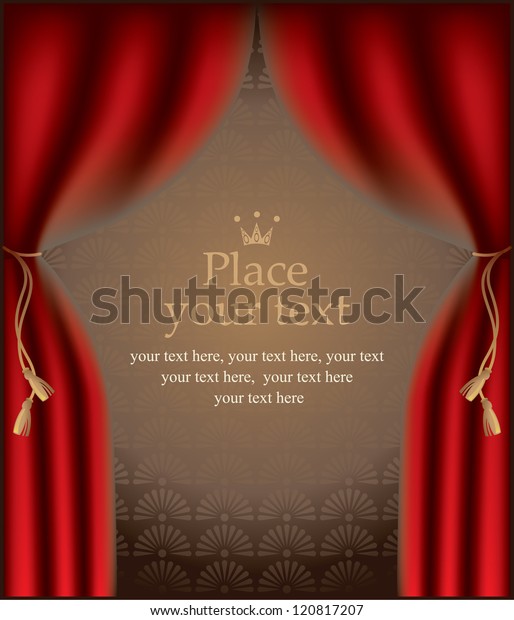 Playbill Scene On Brown Background Stock Vector (Royalty Free ...