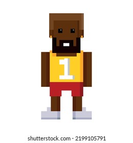 Player Man Pixel 8 Bit Style Stock Vector (Royalty Free) 2199105791 ...