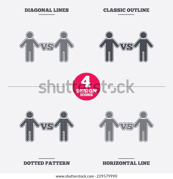 Player Vs Player Sign Icon Games Stock Vector (Royalty Free) 229579990 ...