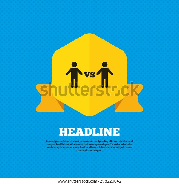 Player Vs Player Sign Icon Games Stock Vector (Royalty Free) 298220042 ...
