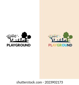 Playground Vector Logo Illustration Playgroup Preschool Stock Vector ...